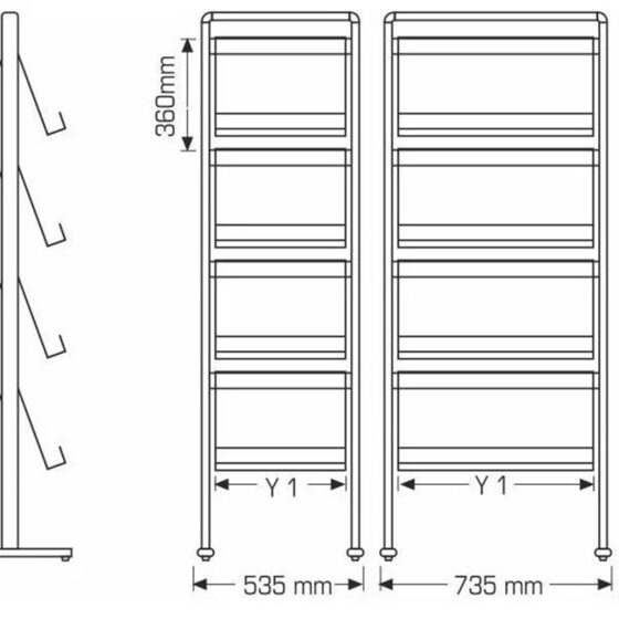 KLASİK BROŞÜR STANDI 6xA4 - Derin Display Reklam-