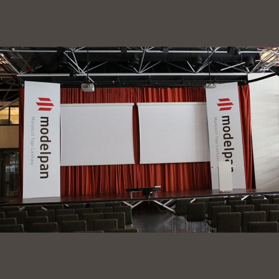 BACKDROP SAHNE TOTEM 100x400cm - Derin Display Reklam-